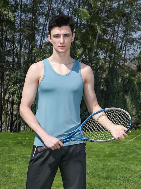 タンクトップ メンズ 男性用 接触冷感 スポーツ インナー 吸汗速乾 竹繊維 無地 薄手 トレーニング ウェア 普段使い・カテゴリ: Tシャツ・版型: 合身・柄: 無地・主な素材: 竹繊維.塩素化繊維96%・適用シーン: 日常・・袖丈: 半...