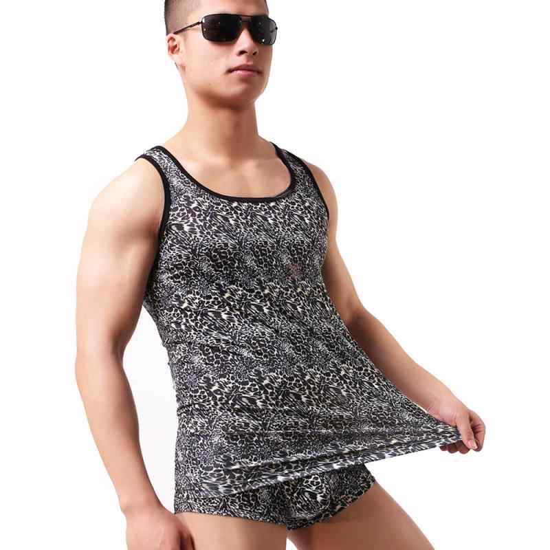 タンクトップ 男性用 ヒョウ柄 ポリエステル Uネック 袖なし トップス 普段使い・カテゴリ: タンクトップ・素材: ポリエステル80%・ネックライン: Uネック・柄: ヒョウ柄・カラー: ヒョウ柄・サイズ展開: M.L.XL.XXL・長さ...