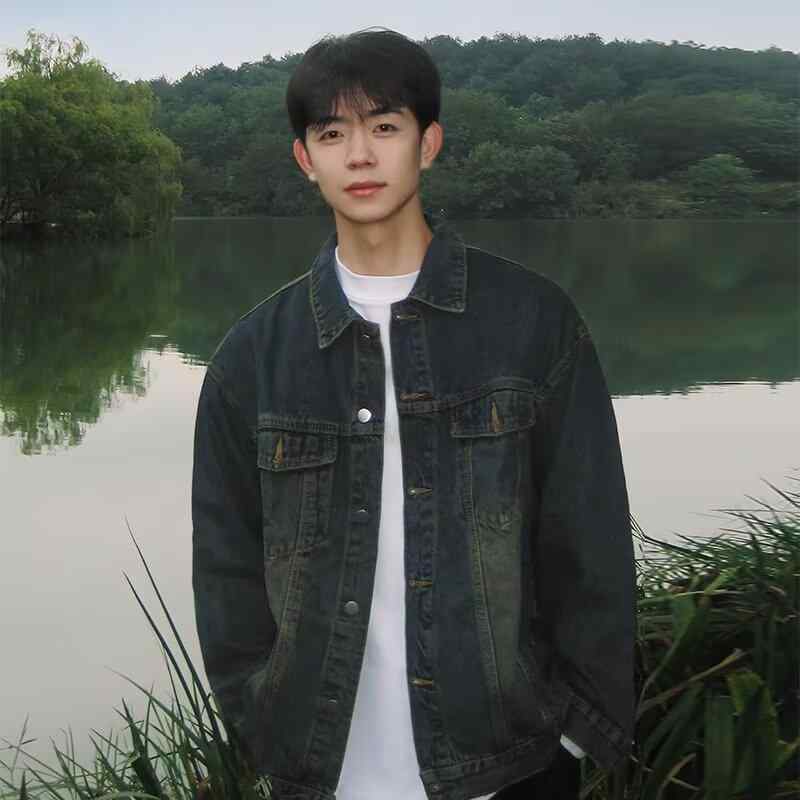 ジャケット メンズ 男性用 デニム ウォッシュド加工 レトロ ブルゾン Gジャン アウター トップス カジュアル 秋季 長袖 襟付き ゆったり ルーズフィット・素材: ポリエステル・カテゴリ: カジュアルスーツ・スタイル: ストリート・襟の...