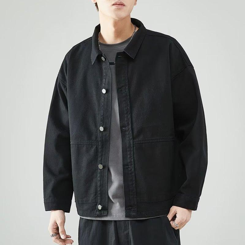 ジャケット メンズ デニムジャケット Gジャン ブルゾン 男性用 秋服 ワークジャケット ゆったり ブラック 黒・商品カテゴリ: ジャケット・スタイル: ワーク・対象年齢: 成人・対象: メンズ・素材機能: 耐摩耗・襟型: 襟付き・フィット...