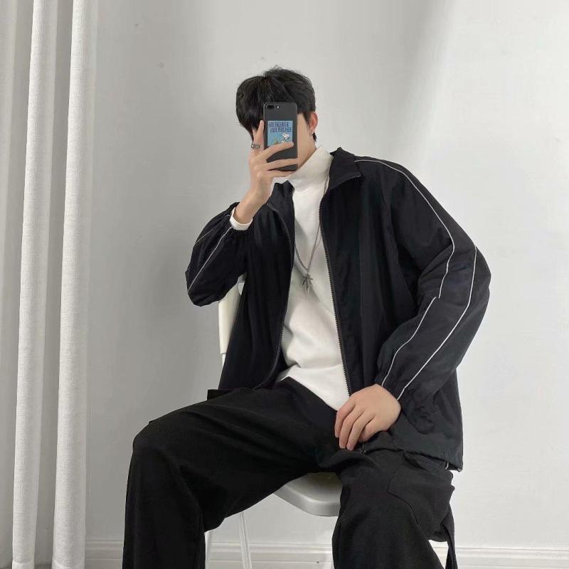 2個セットジャケット 男性用 春秋 軽アウター カジュアル ショート丈 トップス 襟付き スリムフィット ポリエステル ブラック グレー・カテゴリ: ジャケット・・フィット: ゆったり・フード: なし・・柄: -・対象: 若者・素材: 綿....