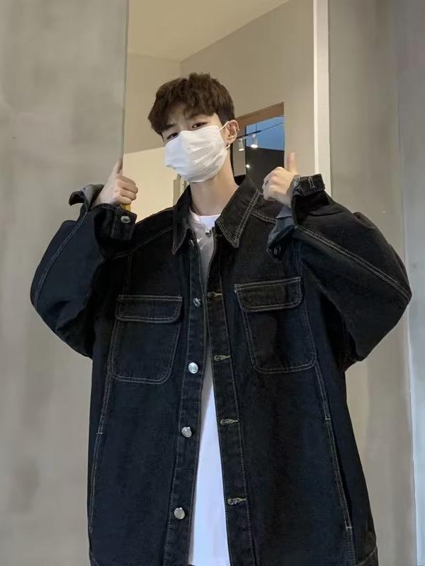 ジャケット メンズ デニム 春秋 ブルゾン Gジャン ゆったり ワーク ダークブルー レトロ カジュアル トップス アウター 耐摩耗性 コットン・カテゴリ: ジャケット・スタイル: ストリート・対象: 若者・襟: 襟付き・フィット: ゆった...