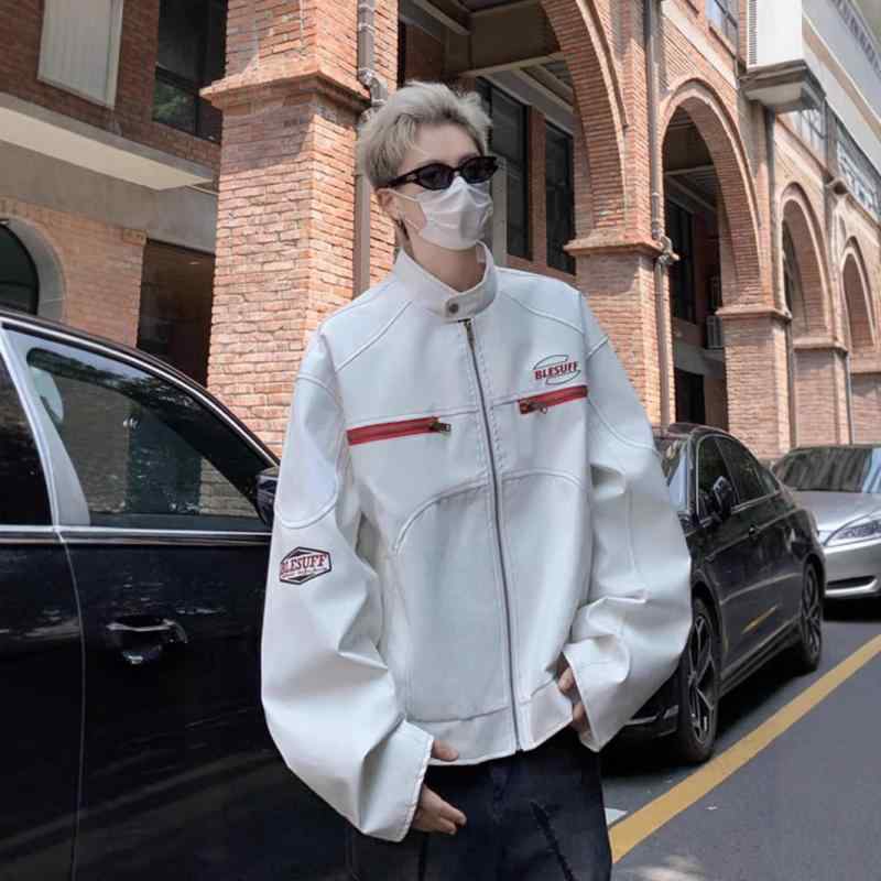 ジャケット 男性用 PUレザー ブルゾン ライダースジャケット 春秋 カジュアル ブラック系 M L XL 2XL