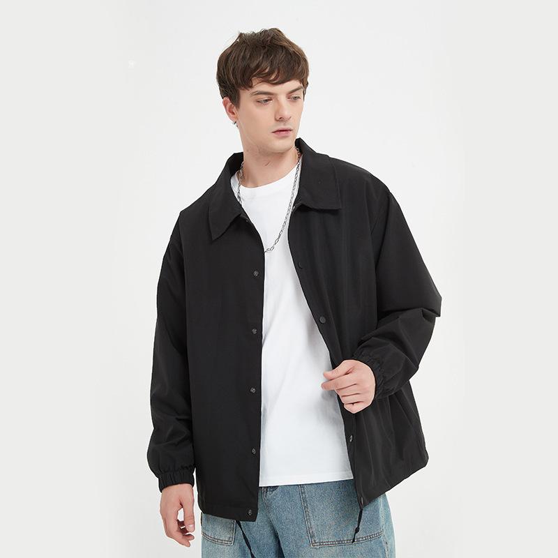 ジャケット メンズ 春秋 ブルゾン ゆったり ミリタリー ワーク スポーツ ウェア 男性用 ブラック ネイビー グリーン コーヒー クラインブルー ピンク系 M L XL 2XL 3XL