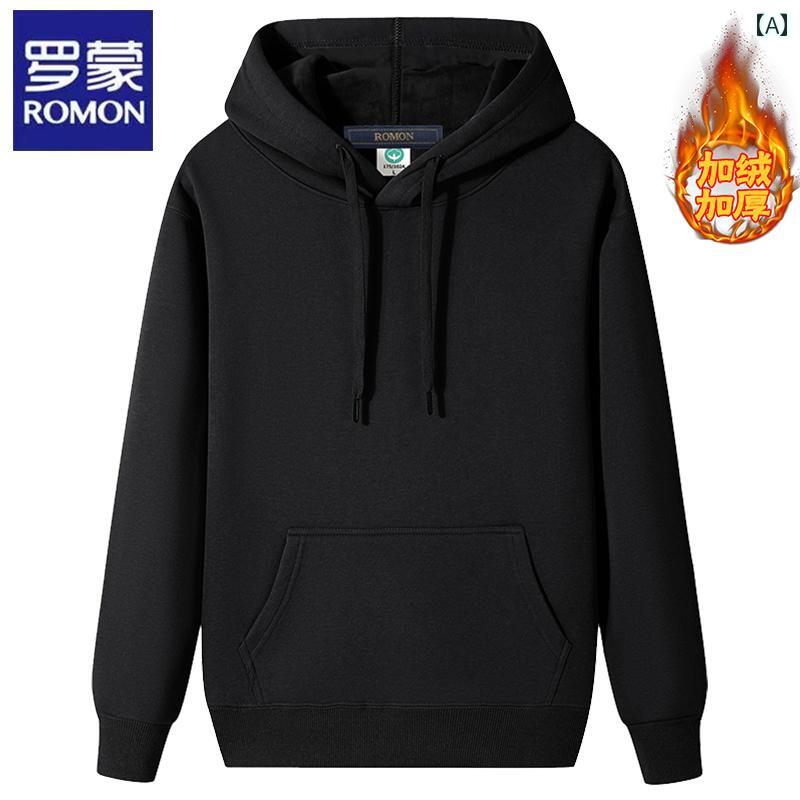 フード 付き スウェット メンズ 綿 プラスベルベット 暖かい 厚手 プルオーバー カジュアル スポーツメンズ 服 パーカー.オシャレデザイン適用季節：春.秋.冬バージョン: ルーズスタイル: プルオーバー上場年と時期：年秋サブスタイル: ...