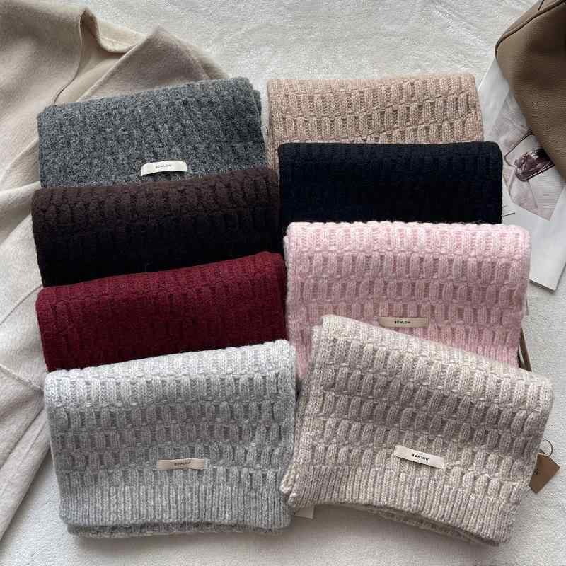 マフラー レディース 秋冬 ウール ニット 寒さ対策 韓国 レトロ レッド 赤 防寒 保温 ショール ピンク グレー ベージュ ブラック コーヒー色・性別: 男女兼用・素材: 毛糸・適した季節: 冬.秋・カラー: ピンク.ライトグレー.レッ...