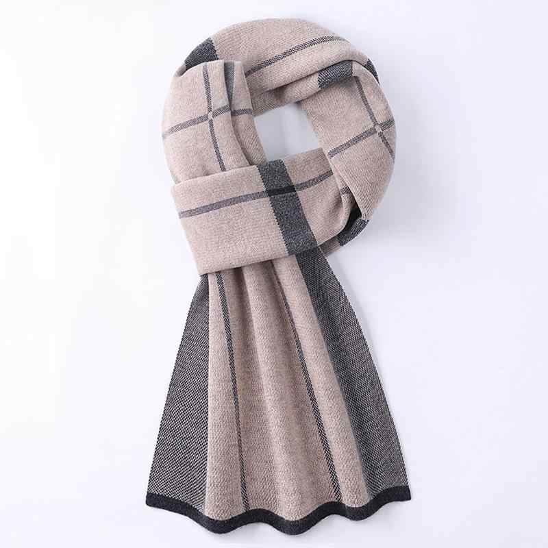 マフラー メンズ 男性用 ウール ニット 格子柄 秋冬 防寒 保温 ビジネス カジュアル 紳士 ギフト 黒 ブラック グレー キャメル・編み方: 経編・流行要素: 格⼦柄・機能: 保温・スタイル: ビジネス.万能.エレガント.カジュアル.オ...