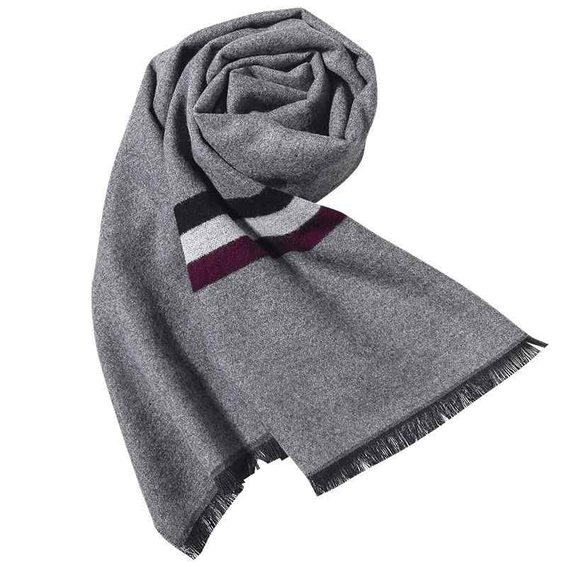 マフラー メンズ 男性用 ストライプ柄 配色 アクリル 人造ウール 春秋冬 防寒 グレー 韓国・性別: 男女兼用・素材: アクリル.人造羊毛・シーズン: 冬.春・カラー: グレー・スタイル: 韓国・幅: 31cm・柄: 配色・機能: 保温