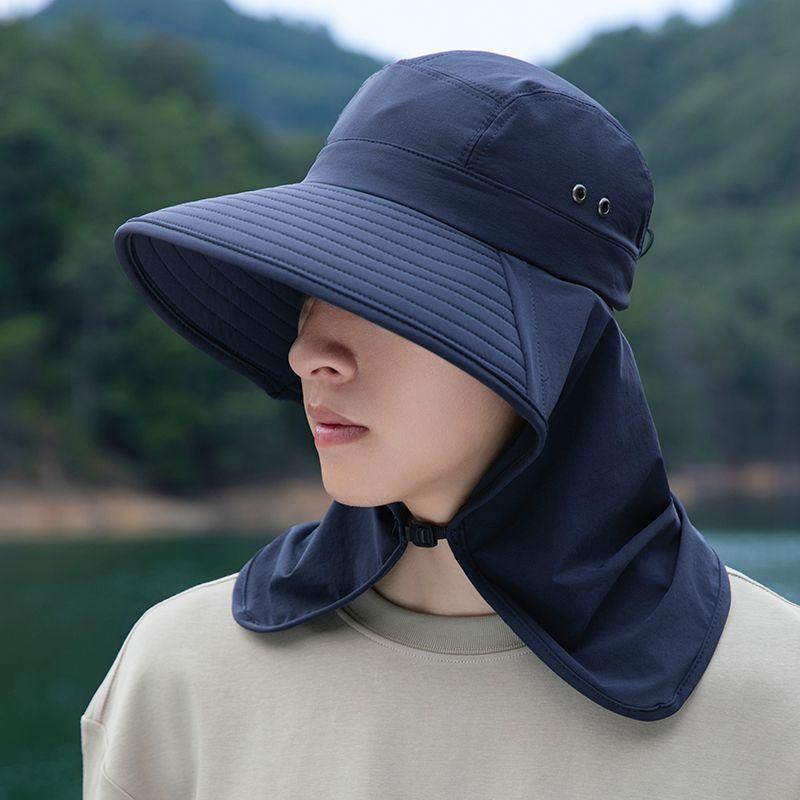 2個セット帽子 レディース UVカット 釣り 紫外線対策 日焼け防止 首 ガード 撥水 あご紐 つば広 深め 春夏・カテゴリ: 遮陽帽・帽子のタイプ: 丸型・つばのタイプ: つば広・カラー: 深グレー, ブラック, 紺色, 浅グレー, カー...