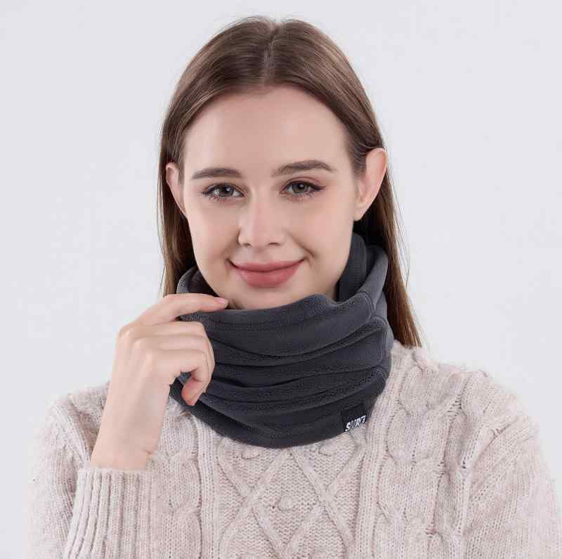 2個セットネックウォーマー メンズ レディース 防風 保温 フリース グレー 黒 ピンク 白 キャラメル ダークグレー 秋冬・性別: 男女兼用・素材: 摇粒绒・シーズン: 秋.冬・カラー: グレー.ブラック.ピンク.ホワイト.キャメル.ダー...