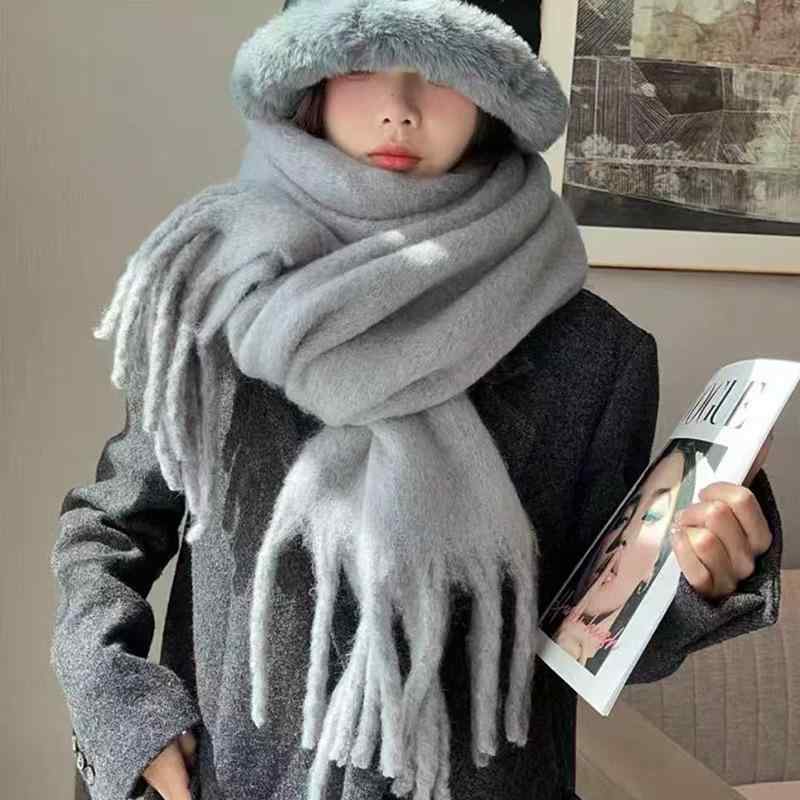 マフラー レディース 大判 韓国 学生 厚手 保温 ストール 豪華感 ショール メンズ カップル 秋冬 グレー ピンク系 パステルグリーン・カテゴリ: マフラー・素材: 圈圈纱・編み方: 経編・機能: 保温・スタイル: エレガント.カジュア...
