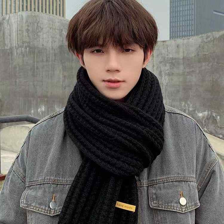 マフラー レディース 秋冬 韓国 無地 ニット 保温 学生 かわいい カップル ペア 男女兼用 ストール ミルクホワイト オフホワイト グレー ワインレッド ブラック キャラメル 鹿柄 ヘラジカ柄 格子柄 千鳥格子柄