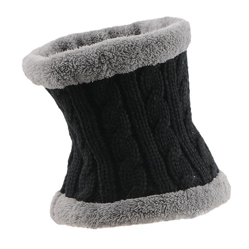 ネックウォーマー 男性用 女性用 裏起毛 厚手 高齢者 向け 防寒 あったか スヌード ニット 秋冬 黒 ブラック ネイビー ワインレッド ダークグレー