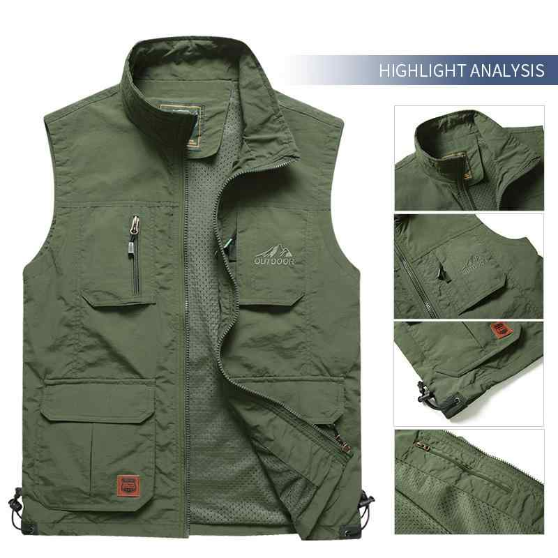 2個セットベスト 男性用 作業着 アウトドア 多機能ポケット ワークベスト 撮影用 背広 チョッキ ゆったり ポリエステル 無地 春夏秋冬 カーキ アーミーグリーン ネイビー グレー