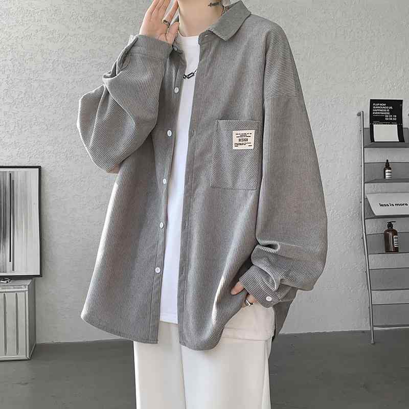 シャツ メンズ 長袖 コーデュロイシャツ 日本製 レトロ オーバーサイズ ゆったり 春秋 黒 ブラック グレー ポリエステル・カテゴリ: シャツ・素材: ポリエステル繊維 96%以上.コーデュロイ・スタイル: レトロ.カジュアル・タイプ: ...