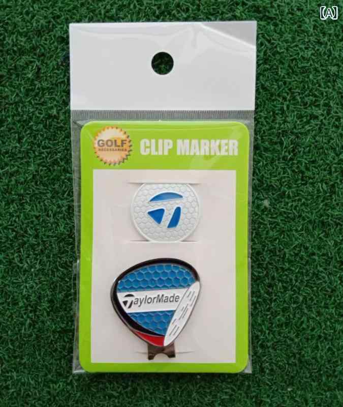 ゴルフ. マーク キャップ クリップ 磁気 金属 グリーン ボールマーカー.カラフルカラー.オシャレデザイン。シンプルスタイル。色の分類：青.黒.緑対象：男性