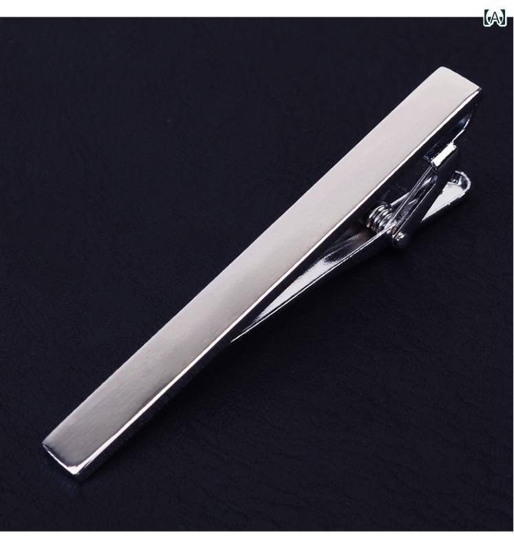 メンズ. シルバー ネクタイ ピン ビジネス フォーマル シンプル 男女 韓国 セキュリティ.カラフルカラー.オシャレデザイン。色の分類:ネクタイピンJ102 (ガングレーブラッシュドネクタイピン (ダブルブリッジアークネクタイピン (発売...