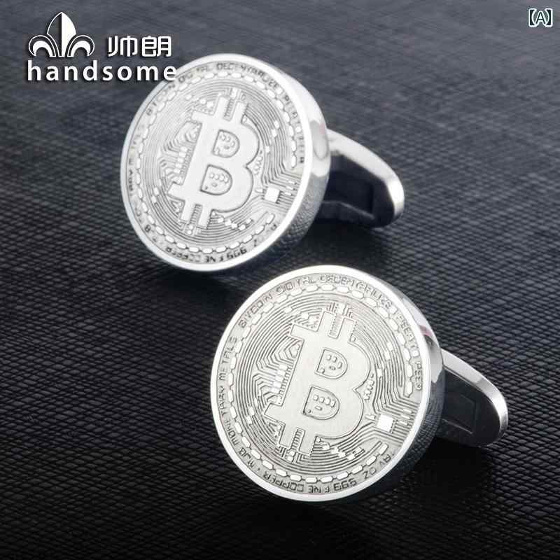 ステンレス 鋼 金 メッキ ゴールドコイン カフスビット コイン スリーブ ピン メンズ フレンチ シャツ カフスボタン.オシャレデザイン素材: エナメル色の分類: ゴールデンシルバー