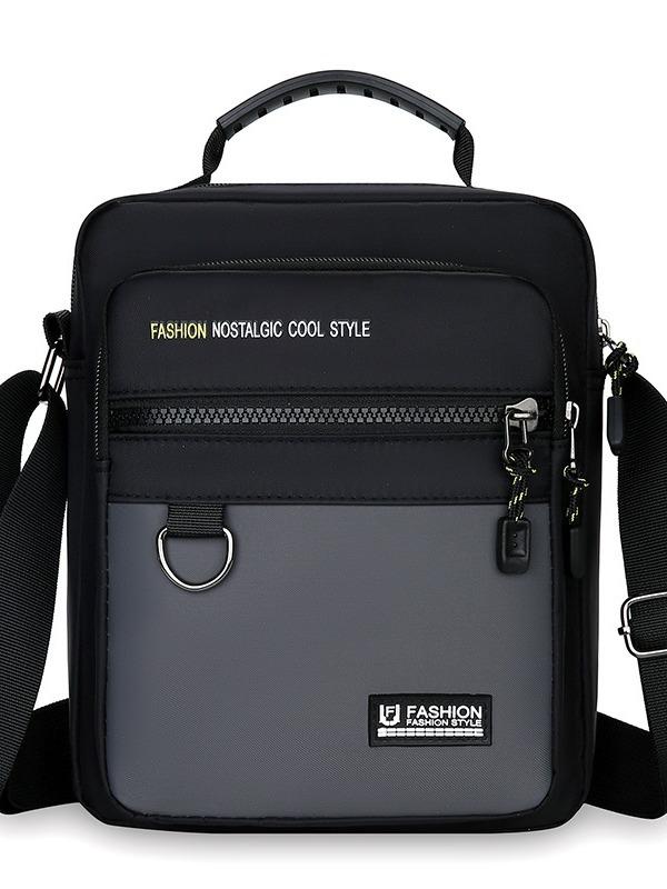 メンズ ショルダーバッグ オックスフォード生地 鞄 シンプル 無地 スポーツ 旅行 斜めがけ ブラック グレー グリーン・スタイル: クロスボディ・素材: オックスフォードクロス・機能: 通気性・柄: 無地・流行要素: ステッチ・カラー: ...