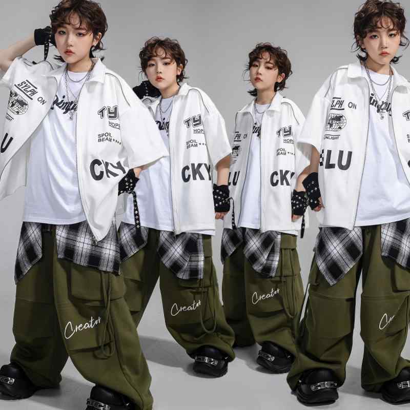 子供用ダンス衣装 ヒップホップ ストリート ダンスウェア 半袖シャツ カーゴパンツ セットアップ 男の子 演出服・商品カテゴリ: 子供用ダンス衣装・対象: 男女兼用・スタイル: ヒップホップ・主な素材: スパンデックス・適用年齢: 3〜8歳...