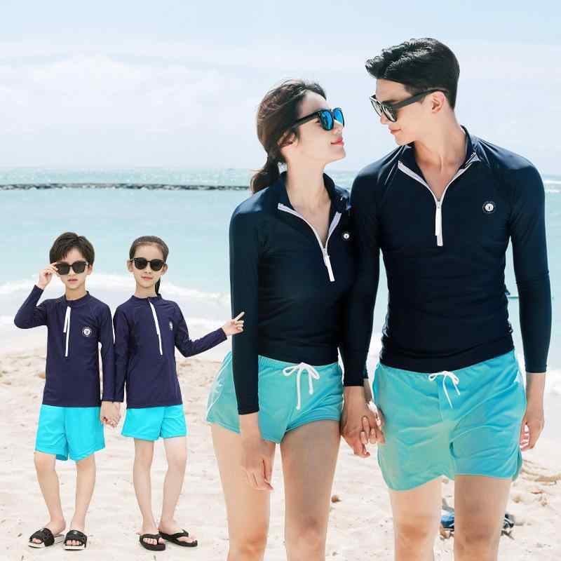 水着 レディース メンズ キッズ 長袖 ラッシュガード UVカット 紫外線対策 親子 ペア 水着 体型カバー セパレート 4点セット・カテゴリ: 親⼦⽔着・対象: メンズ.レディース.キッズ・柄: 無地・素材: ナイロン60%・⽣地の重さ:...