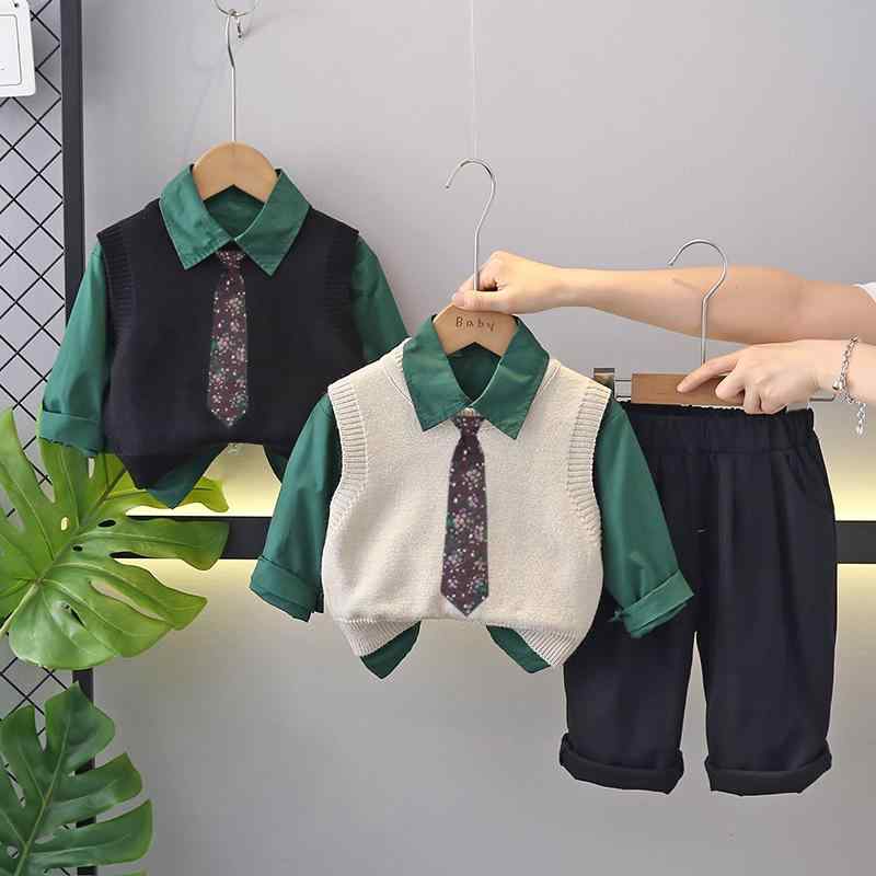 2個セット子供用ニットセットアップ 女児 長袖シャツ パンツ 3点セット 春秋 綿 80cm 90cm 100cm 110cm 120cm かわいい 韓国