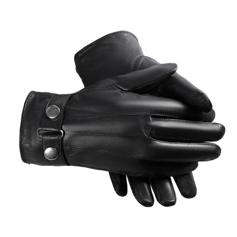 手袋 メンズ 男性用 秋冬 羊革 グローブ レザー 手袋 裏起毛 厚手 保温 暖か 接触 スクリーン タッチパネル 対応 運転 ドライブ バイク 自転車 サイクル 真皮 黒・素材: 羊革・機能: タッチパネル対応.防寒.防風・種類: 手袋・...