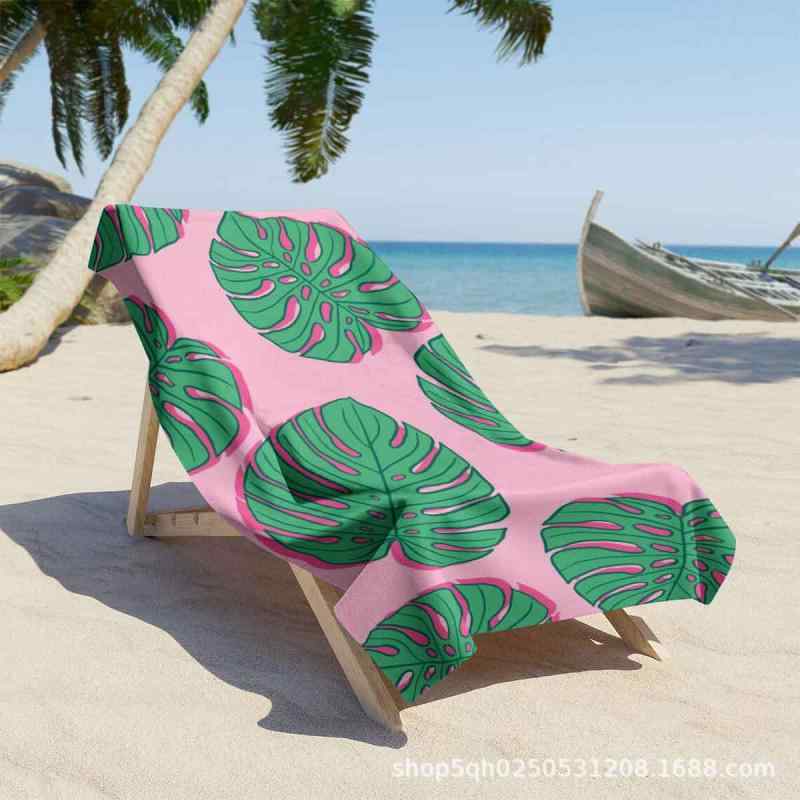 ビーチタオル 水泳 バスタオル 運動 スポーツ アウトドア 吸水 速乾 葉柄 リーフ柄 超極細繊維 マイクロファイバー・項目名: 素材・値: マイクロファイバー・項目名: 重量・値: 約200～300g未満・項目名: サイズ・値: 75×1...