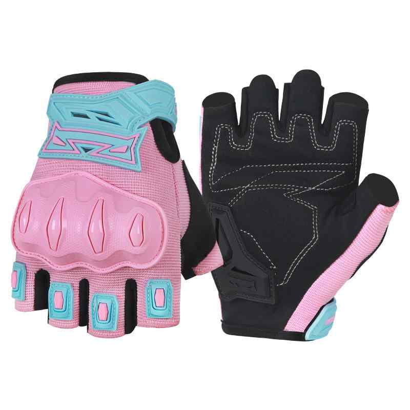 2個セット手袋 バイク用 男女兼用 防護 ハーフフィンガー 衝撃吸収 通気性 ポリエステル グレー ブラック グリーン ピンク・素材: ポリエステル.立体护壳・対象: 成年・性別: 男女兼用・カラー: グレー.ブラック.グリーン.ピンク・サ...