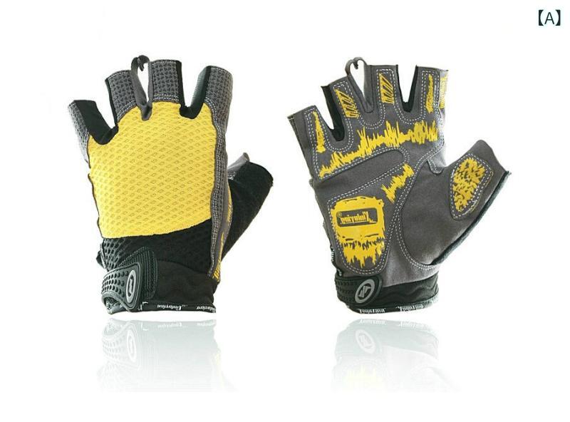 2個セット手袋 バイク用 男女兼用 サイクリング グローブ ハーフフィンガー メッシュ 高機能繊維 シリコン 黄色 赤 青 黒 ピンク S Mstring