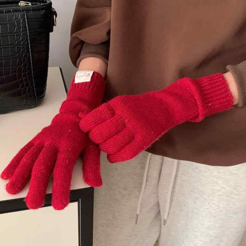 手袋 レディース 秋冬 防寒 グローブ ウール混紡 スマートフォン対応 指切りタイプ ブラック グレー キャメル ブルー ピンク系 レッド コーヒー色 グリーン