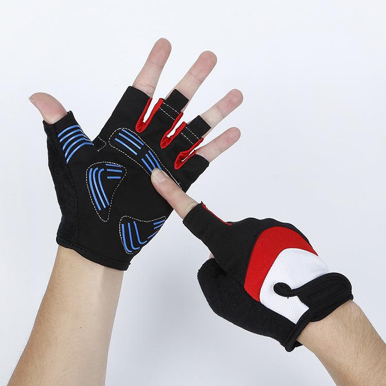 2個セット手袋 バイク用手袋 メンズ レディース 春夏 ハーフフィンガー グローブ 通気性 衝撃吸収 ブルー レッド ブラック サイクリング 自転車 運転 ドライブ・素材: カスタマイズ・対象: 大人・性別: 男女兼用・色: ブルー, レッ...