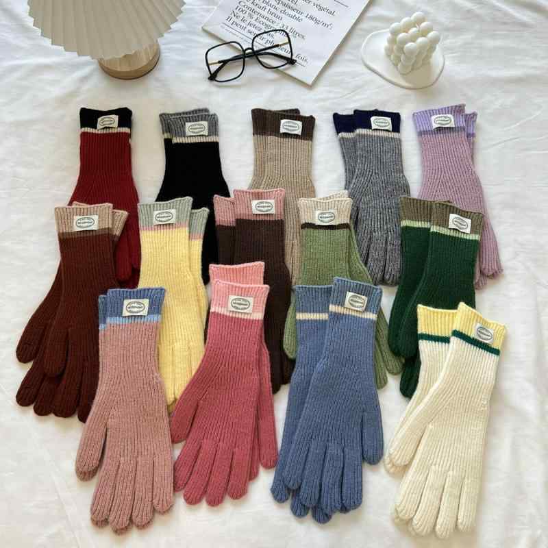 手袋 ニット手袋 秋冬 スマートフォン対応 防風 防寒 グローブ 男性用 女性用 ポリエステル