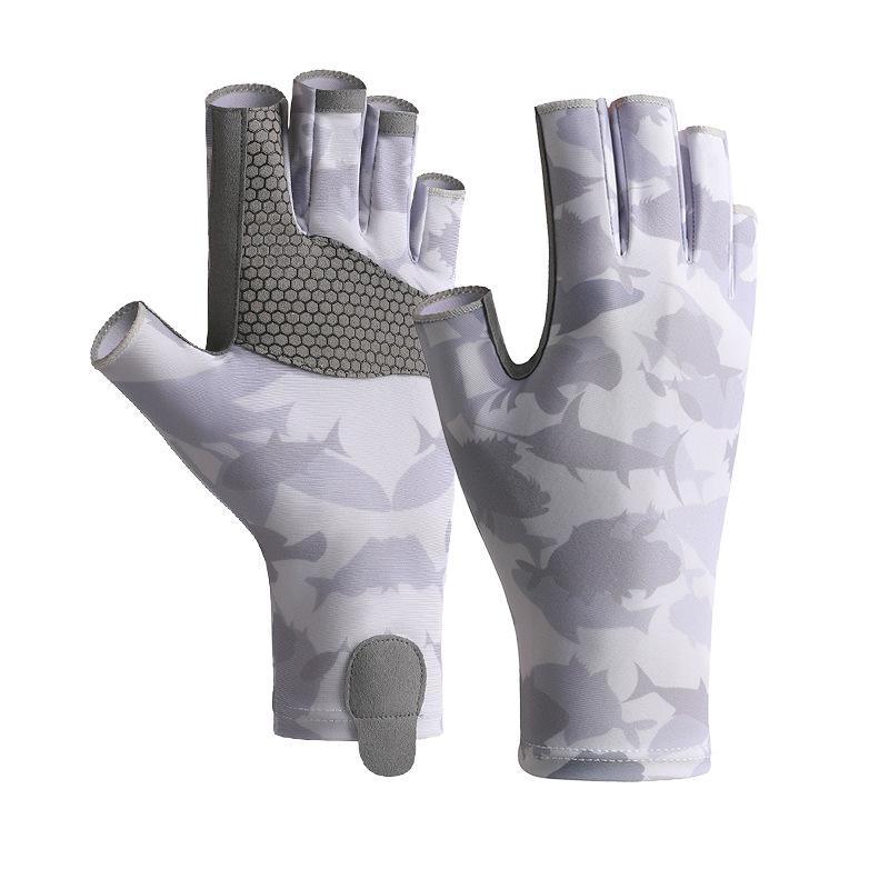 2個セット手袋 メンズ UVカット 釣り用グローブ 夏用 薄手 フィッシンググローブ 滑り止め 接触冷感 サイクリング ハーフフィンガー スポーツ アウトドア 紫外線対策 速乾・機能: 日焼け防止.速乾.滑り止め.防汗・スタイル: 百搭.ス...