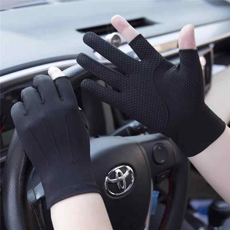 2個セット手袋 メンズ 男性用 夏用 薄手 通気性 滑り止め アウトドア 釣り ドライブ 2本指出し 全指 日焼け防止 手袋 春夏 秋・素材: 布制・用途: 服飾手袋・性別: 男・機能: 防晒・柄: 単色・タイプ: 指なし手袋.2本指出し手...