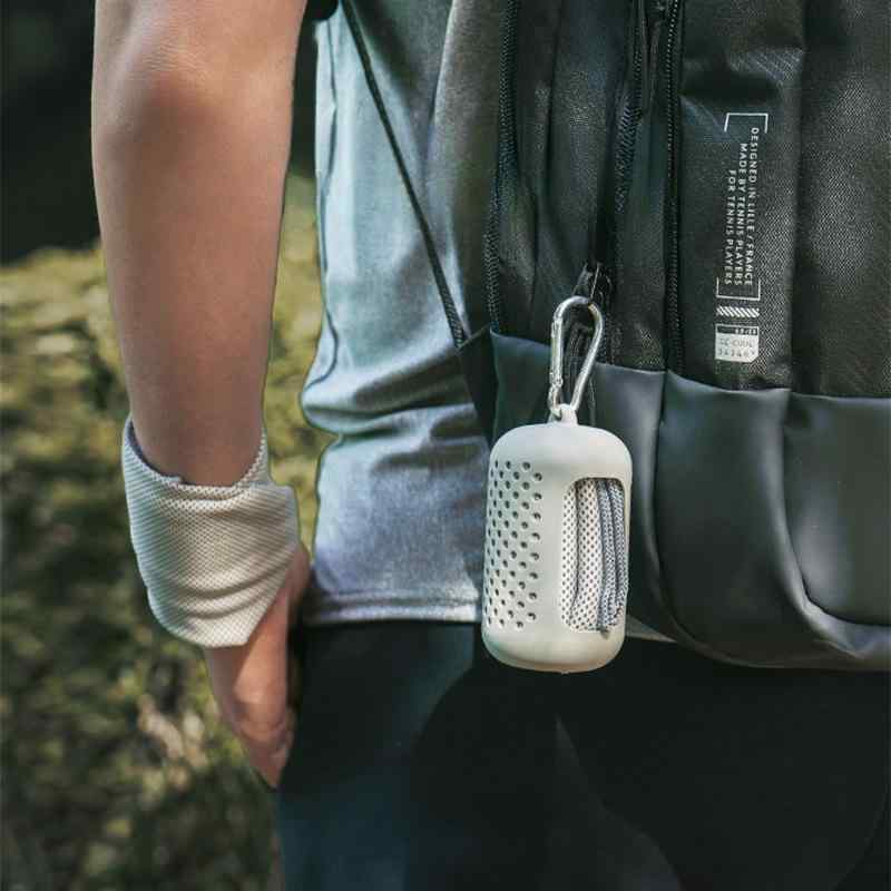 タオル メンズ レディース 冷感 スポーツタオル 吸水速乾 冷却 汗拭きタオル ジム ランニング アウトドア 登山 薄手 軽量 接触冷感・素材: シリコン・製法: 平織り・重量: 約 50g以下・カラー: ライトグレー.ブルー.パープル・サ...