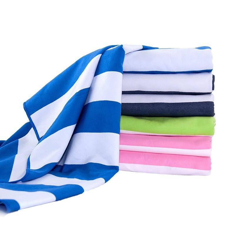 ビーチタオル 再生繊維 ストライプ柄 薄手 速乾 大判 ビーチ バス スポーツ アウトドア 旅行用・素材: マイクロファイバー・重量: 約 約200-300g・サイズ: 90×180cm・製法: 平織り・カテゴリ: 浴巾/ビーチタオル