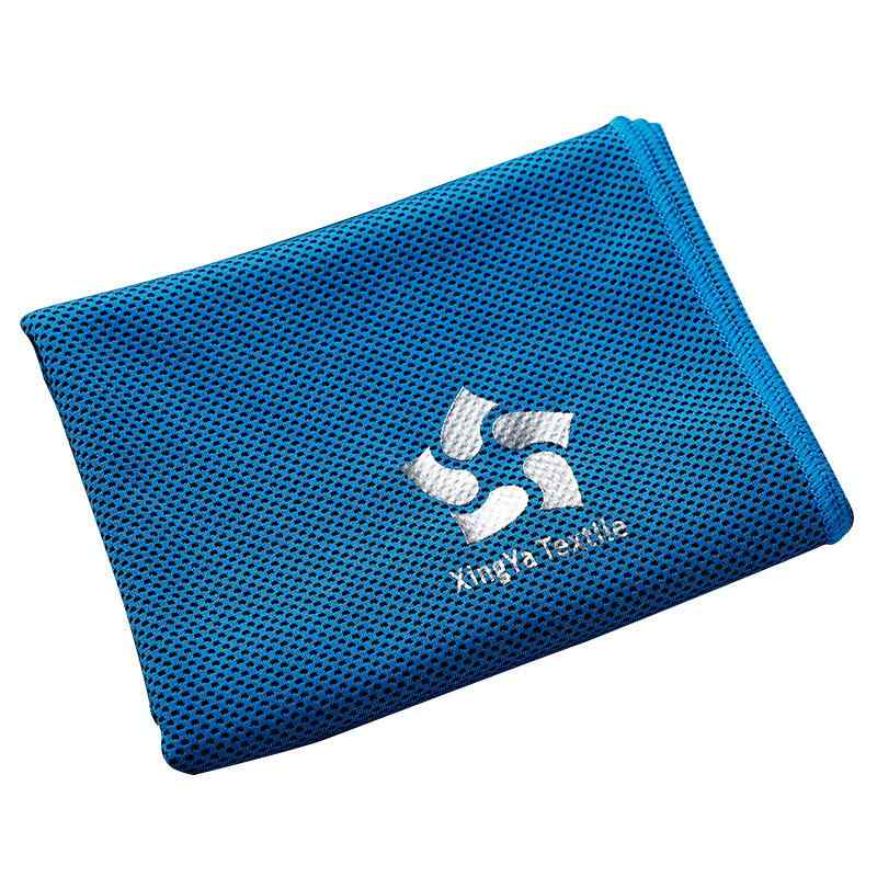 2個セット冷感タオル 接触冷感 クールタオル スポーツタオル 冷却 速乾タオル 30 100cm ポリエステル 紫 白 青