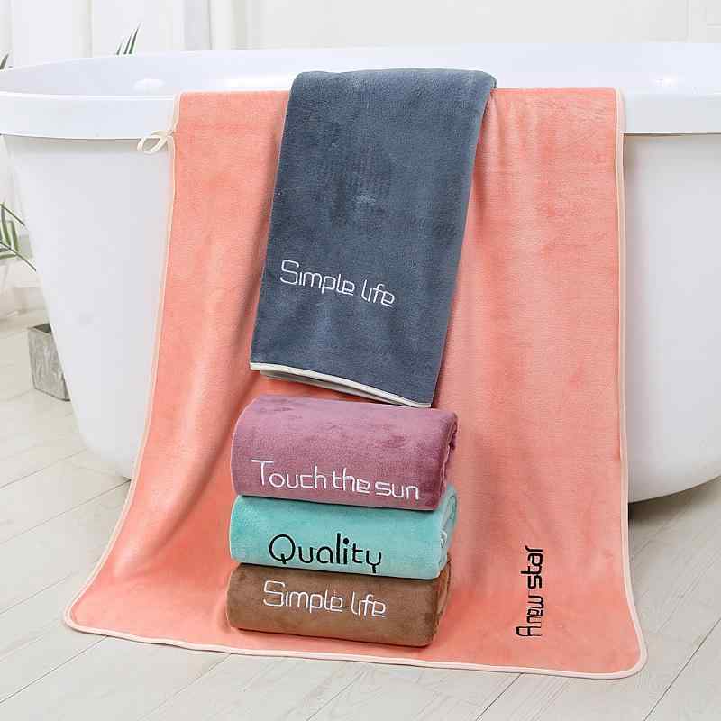 2個セットタオル スポーツタオル 70 140cm 加厚 刺繡 吸水 速乾 超細繊維 運動 健身 部屋着 粉 紫 紺 ターコイズ ブラウン・項目名: 素材・値: マイクロファイバー・項目名: 製法・値: 刺繍.縁かがり・項目名: 重量・値:...