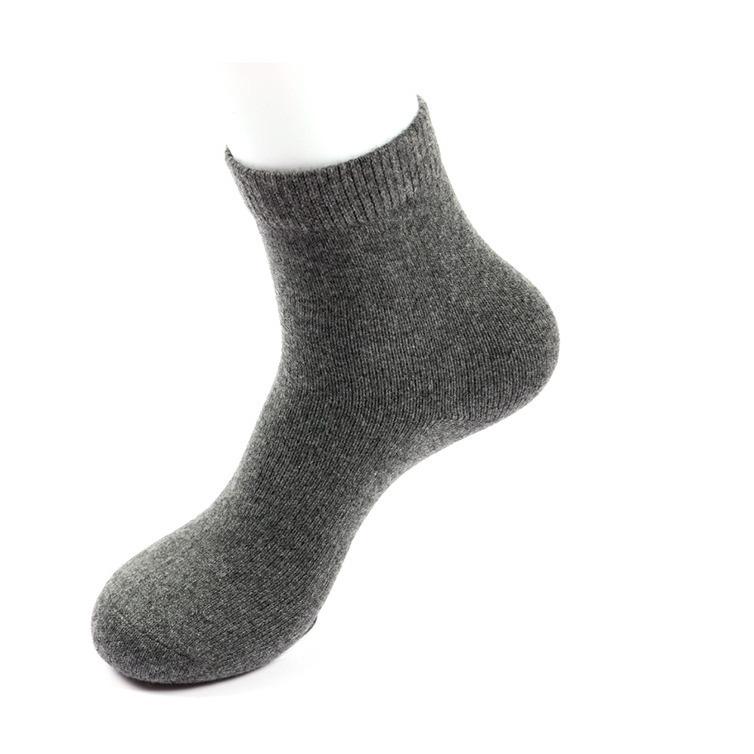 靴下 レディース メンズ 羊毛 混 ソックス ニット 中筒丈 秋冬 あったか カジュアル 無地 白 黒 青 ピンク系