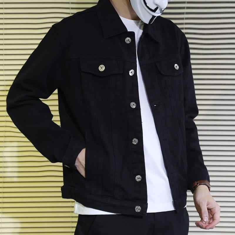 ジャケット メンズ デニムジャケット Gジャン スリム 無地 コットン ワークジャケット アウター トップス 羽織り ブラック・商品カテゴリ: ジャケット・素材: 綿60%・・対象年齢: 若者.成人・襟の形: 折り襟・前立て: シングルブレ...