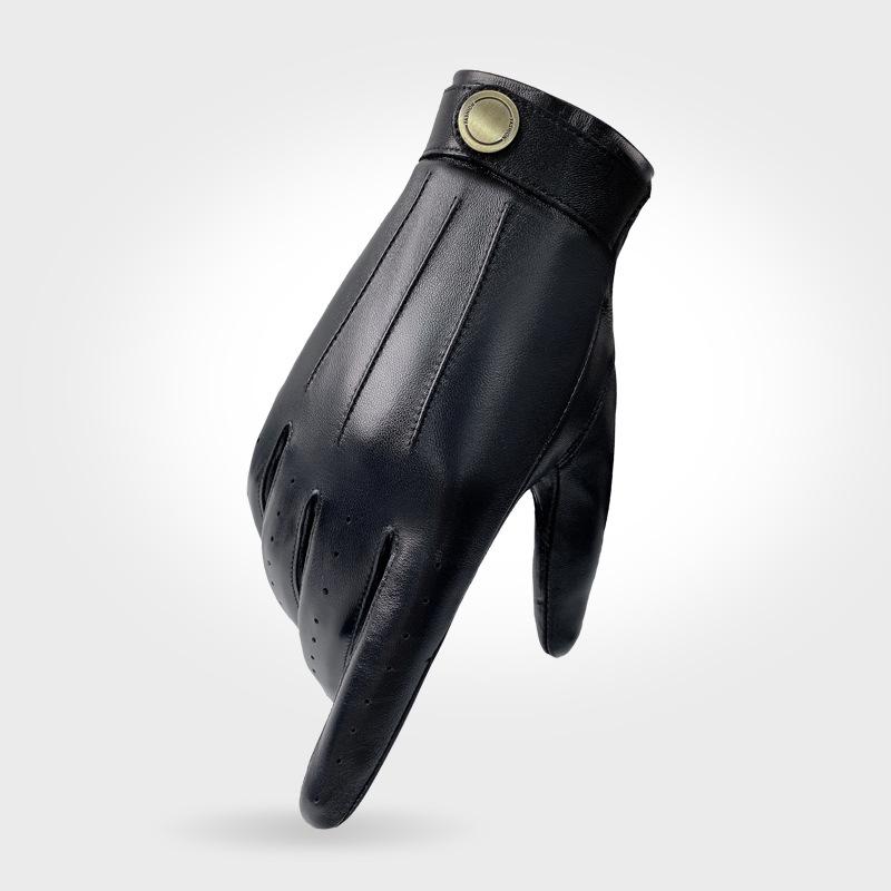 手袋 男性用 羊革手袋 秋冬 薄手 タッチパネル対応 防寒 防風 滑り止め 運転 バイク 自転車 M L XL 黒・レザーの特徴: エチオピア産シープスキン・機能: 防滑.タッチスクリーン対応.保温.防風・デザイン: 指あり・カラー: ブラ...