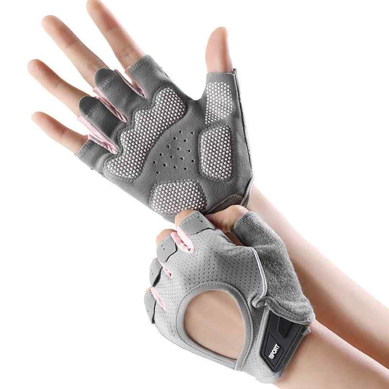 手袋 メンズ レディース スポーツ ハーフフィンガー 自転車 サイクリング 衝撃吸収 耐摩耗性 滑り止め バーベル 筋力トレーニング 薄型・カラー: ブラック, 黒グレー, 灰ピンク・サイズ: S, M, L, XL・素材: ポリエステル・...