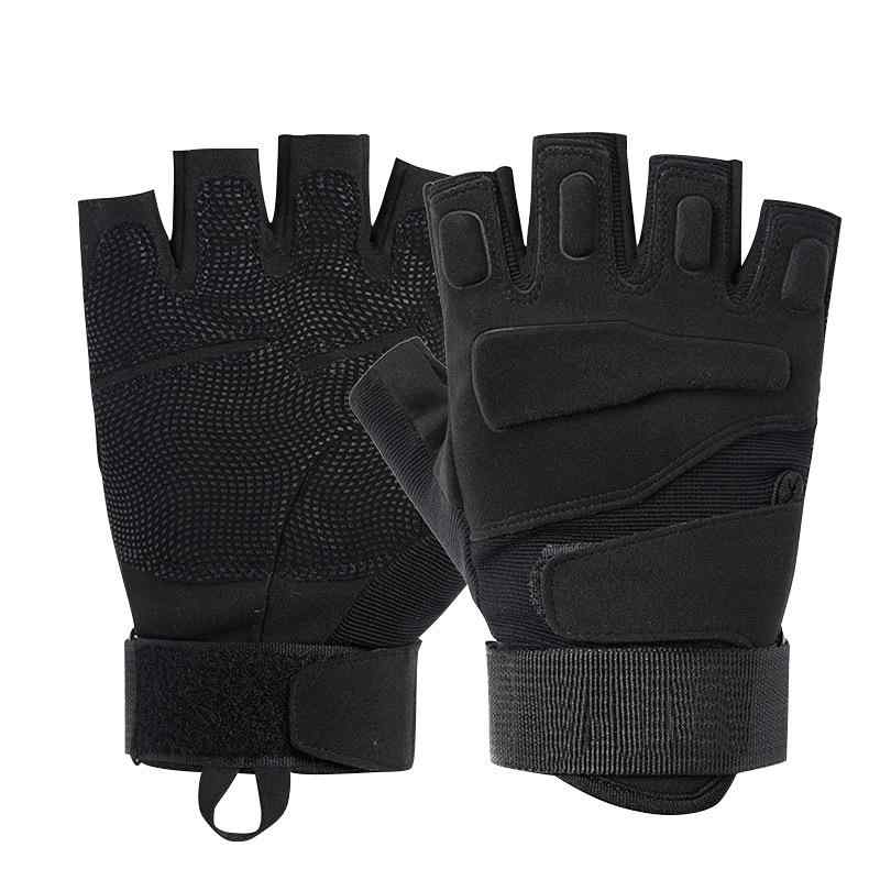 手袋 男性用 指なし タクティカルグローブ バイク サイクリング スポーツ アウトドア 登山 格闘技 保護 訓練 レザー 黒 ブラック・素材: レザー・対象: メンズ・カラー: ブラック.カーキ.アーミーグリーン・サイズ: M.L.XL・用...