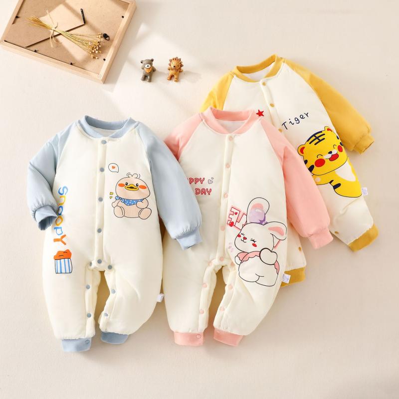 ロンパース ベビー服 冬物 ジャンプスーツ 厚手 新生児 赤ちゃん あったか 綿 66 73 80 90 長袖 かわいい 普段使い・カテゴリ: ベビー服・対象年齢: 新生児(0~1歳, 80cm以下)・性別: 男女兼用・袖丈: 長袖・素材:...