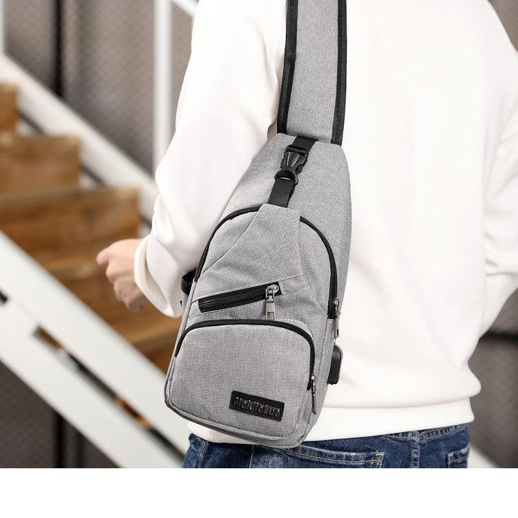 ボディバッグ 男性用 鞄 キャンバス 防水 ショルダーバッグ 斜めがけバッグ 普段使い ダークブルー ブラック グレー・スタイル: 都市ミニマル・素材: 帆布.ポリエステル・機能: 防水・柄: 無地・カラー: ダークブルー.ブラック.グレー...