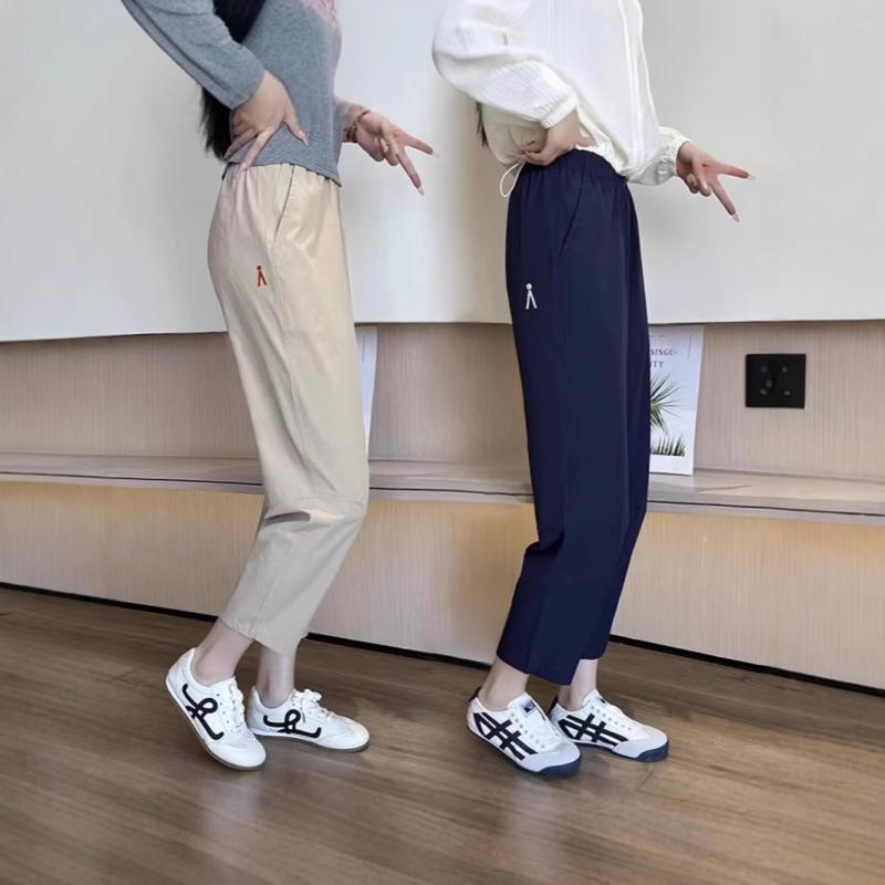 パンツ レディース 接触冷感 速乾 スポーツパンツ 9分丈 ワイドパンツ ゆったり 高腰 涼しい ズボン 運動着 部屋着 春夏 ネイビー カーキ グレー パープル・素材: 錦綸・スタイル: ストレート・パンツ型: ワイドレッグ・パンツ丈: ...