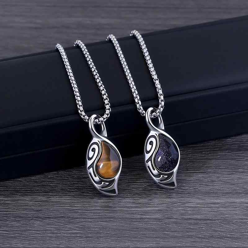 ネックレス メンズ 虎眼石 チタン鋼 ペンダント ドロップ 不锈钢 幾何学模様 ヒップホップ 小さめ おしゃれ ・素材: チタン鋼・加工技術: 研磨・デザイン: 幾何学型・チェーンタイプ: パールチェーン・レイヤー: シングル・ペンダント素...