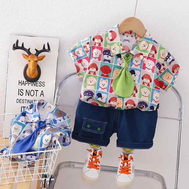 キッズ 男の子用 セットアップ 格子柄 シャツ ショートパンツ 上下2点セット 綿 半袖 薄手 80cm 90cm 100cm 110cm 120cm・商品カテゴリ: 子供用セットアップ・対象: 男の子・スタイル: 韓国・セット内容: トッ...