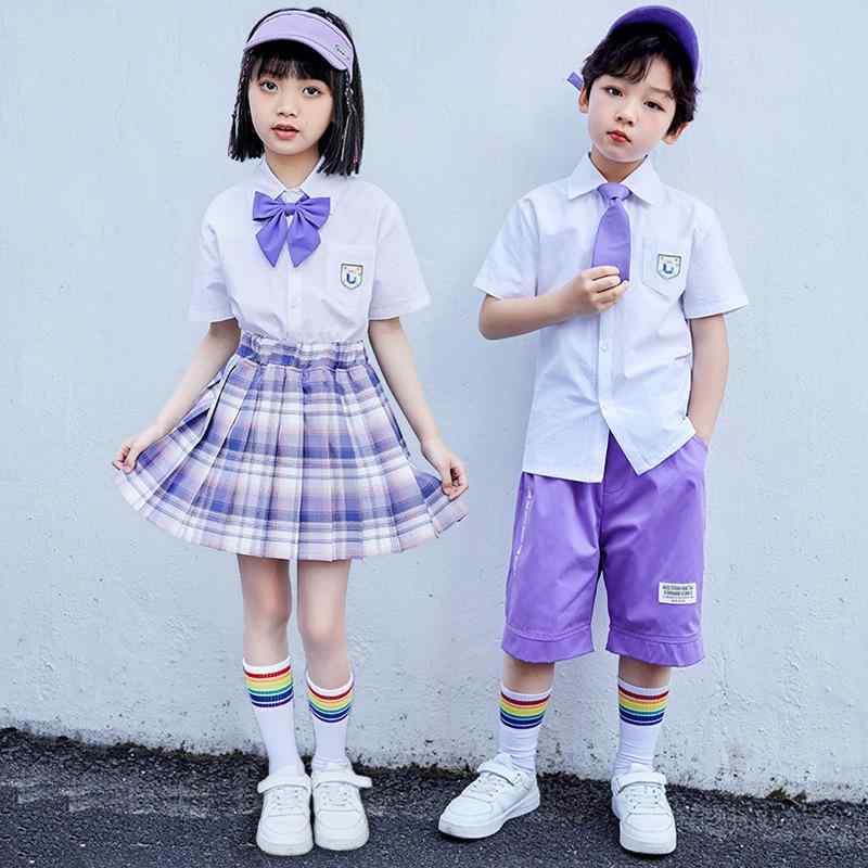 子供用 舞台衣装 ダンス衣装 合唱衣装 セットアップ 小学生 幼稚園 運動会 発表会 イベント 白シャツ JKスカート 短パン 蝶ネクタイ ソックス付き 綿混 春夏・商品カテゴリ: 子供用ダンス衣装/パフォーマンス服・対象: 男女兼用・ダン...